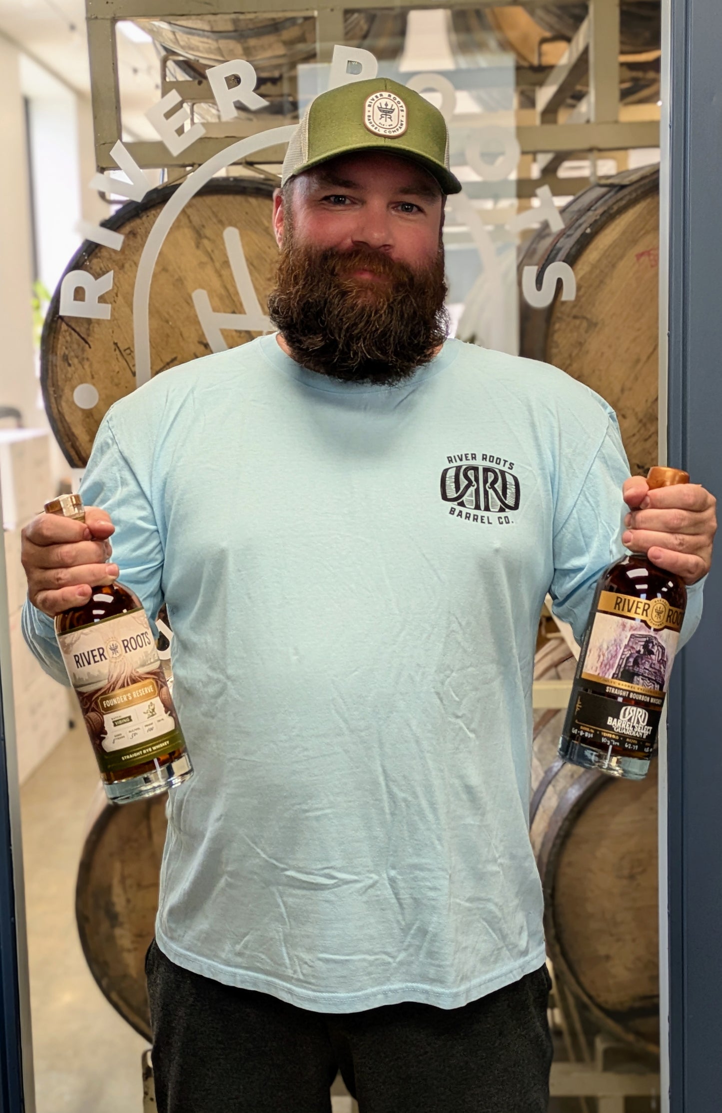 Mascot Long Sleeved Shirt - Light Blue – River Roots Barrel Co